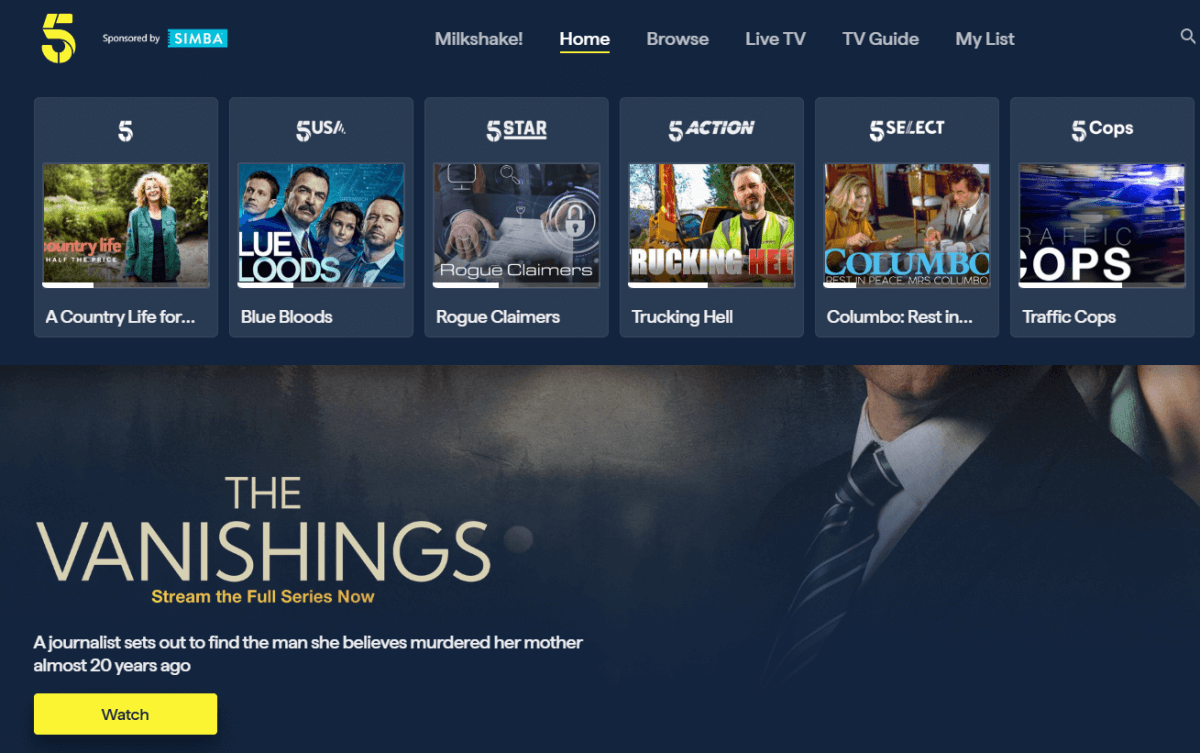 Channel 5 launches 15 free streaming channels - RXTV